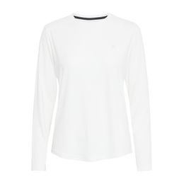 North Bend Damen Sweatshirt "Longsleeve NBTergola", weiß, Gr. 42, Obermaterial: 92% Polyester PES. 8% Elasthan EL., Shirts
