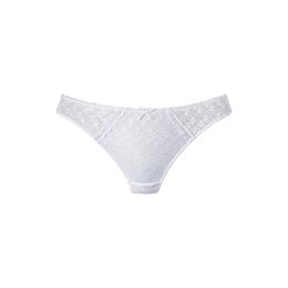 Vivance Damen String, Gr. 44, wei&szlig;, Microfaser, Obermaterial: 80% Polyamid, 20% Elasthan, Unterhosen, aus dezent transparenter Spitze