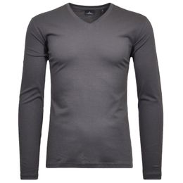 Ragman Herren Langarmshirt, grau, Gr. S, Jersey, Baumwolle, Shirts