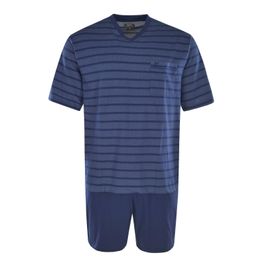 Hajo Herren Schlafanzug "Pyjama", Gr. M, blau, Obermaterial: 60% Baumwolle CO. 40% Polyester PES., Homewear-Sets