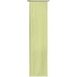 Schiebegardine WIRTH, B:60cm H:245cm, gr&uuml;n, Jacquard, Baumwolle, Polyester, Wohnzimmer, Gardinen, "Sunday", Mit Zubeh&ouml;r