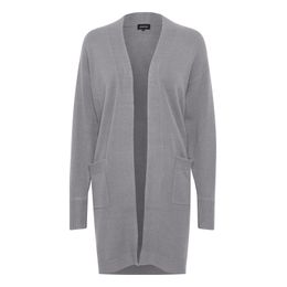 oxmo Damen Strickjacke "Strickjacke OXRitiana", grau, Gr. M, Obermaterial: 50% Viskose CV. 27% Nylon NY. 23% Polyester PES., Strickjacken