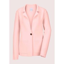Madeleine Mode MADELEINE Damen Strickjacke "Strickblazer Strickjacke aus Merinowolle und Kaschmir"puderros&eacute;, Gr. 46, Obermaterial: 90% Schurwolle WV. 10% Kaschmir