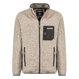 Geographical Norway Fleecejacke "Title" in Beige/ Grau - 65% | Gr&ouml;&szlig;e S | Herren-pullover-sport