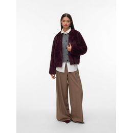 V&eacute;ro Moda Vero Moda Kunstpelzjacke "VMSONJALIGA" in Bordeaux - 70% | Gr&ouml;&szlig;e S | Damenjacken