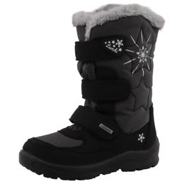Lurchi Damen Winterstiefel "Kiku SYMPATEX", Gr. 26, schwarz, Lederimitat, Textil, Schuhe, Klettstiefel mit Glitzer, Gr&ouml;&szlig;enschablone zum Download