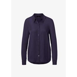 GOLDNER Damen Hemdbluse "Kurzgr&ouml;&szlig;e Hemdbluse mit durchgehender Knopfleiste", blau, Gr. 21, Obermaterial: 100% Viskose CV., Blusen