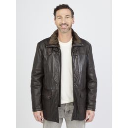 JCC Herren Lederjacke "JCC-09-703", braun, Gr. 62, Obermaterial: 100% Lammleder; Futter: 100% Baumwolle; &Auml;rmelfutter: 100% Polyester, Jacken
