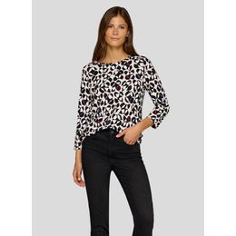 Rabe Damen 3/4-Arm-Shirt, schwarz, Gr. 40, bedruckt, Web, Obermaterial: 92% Viskose, 8% Elasthan, Shirts, mit All-Over Print
