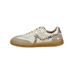 Mustang Shoes Damen Sneaker "Mustang Shoes Sneaker Lederimitat", Gr. 41, beige, Lederimitat, Schuhe