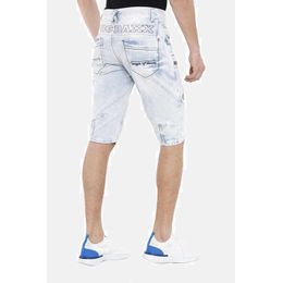 Cipo & Baxx CIPO & BAXX Herren Shorts "Shorts", blau, Gr. 42, unifarben, 100% Baumwolle, Hosen, mit Seitentaschen, CK-131