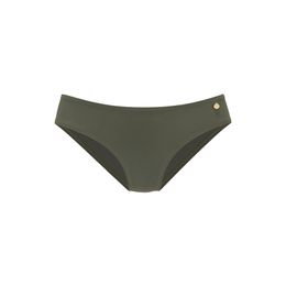 Lascana Damen Bikini-Hose "Adelin", gr&uuml;n, Gr. 36, unifarben, Recycling-Polyamid, Badehosen, in klassischer Schnittform