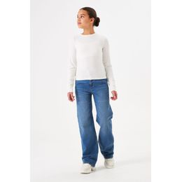 Garcia M&auml;dchen Schlagjeans "Ilvy", blau, Gr. 152, unifarben, Denim/Jeans, Obermaterial: 99% Baumwolle, 1% Elasthan, Jeans, for Girls, mit weitem Bein