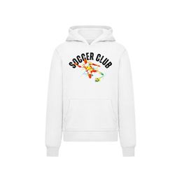 F4NT4STIC Jungen Kapuzenpullover "Soccer Club Sport Fan Artwork", wei&szlig;, Gr. 122, Obermaterial: 65% Baumwolle, 35% Polyester, Pullover, Premium