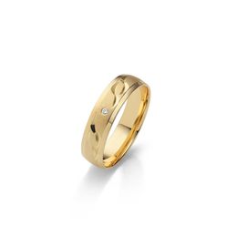 Firetti Damen Trauring "Schmuck Geschenk Gold 375 Hochzeit Ehering Partnerring "LIEBE"", 60, 0,01 SI = kleine Einschl&uuml;sse mit Brillant, Gelbgold 375,