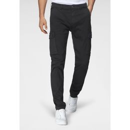Replay Herren Cargojeans "JAAN Hyperflex", schwarz, Gr. 30, unifarben, Denim/Jeans, Obermaterial: 88% Baumwolle, 7% Polyester, 5% Elasthan, Jeans