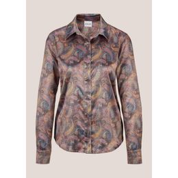 Madeleine Mode MADELEINE Damen Langarmbluse "Bluse Satinbluse mit Knopfmanschetten", bunt, Gr. 34, Obermaterial: 97% Polyester PES. 3% Elasthan EL., Blusen