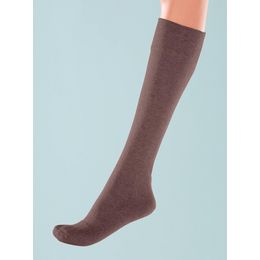 w&auml;schepur W&Auml;SCHEPUR Damen Socken, Gr. 2, braun, 90% Baumwolle, 8% Polyamid, 2% Elasthan, Socken