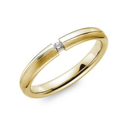 Phoenix PH&Ouml;NIX Damen Trauring "Schmuck Geschenk Partnerring Ehering Goldring", 57, 0,03 SI = kleine Einschl&uuml;sse mit Brillant, Diamanten Gelbgold 333,