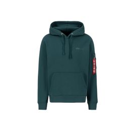 Herren Hoodie "Air Force Hoodie", gr&uuml;n, Gr. S, Alpha Industries, Obermaterial: 80% Baumwolle, 20% Polyester, Sweatshirts