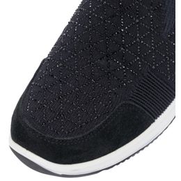 Ara Damen Slipper "LISSABON", Gr. 3,5, schwarz, Textil, Veloursleder, unifarben, Schuhe, Freizeitschuh, Reha Schuh mit High Soft D&auml;mpfung, G-Weite