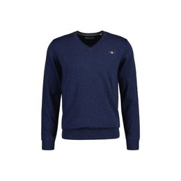 Gant Herren Sweater "Strickpullover CLASSIC COTTON V-NECK", blau, Gr. 4XL, Obermaterial: 100% Baumwolle CO., Sweatshirts