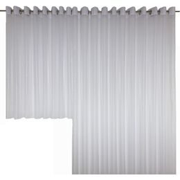 Vorhang WIRTH, B:450cm H:145cm, silber, Polyester, Wohnzimmer, Gardinen, "Elly", Store
