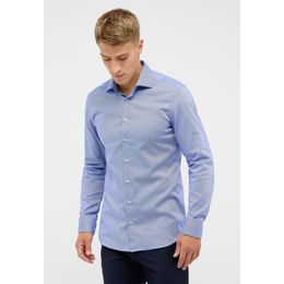Eterna Herren Langarmhemd "SLIM FIT", blau, Gr. 43, 100% cotton, Hemden, NON IRON (bügelfrei)