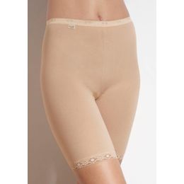 Sloggi Damen Lange Unterhose "Basic+", Gr. 48, beige, Single Jersey, Obermaterial: 95% Baumwolle, 5% Elasthan, unifarben, Unterhosen, perfekter Sitz,