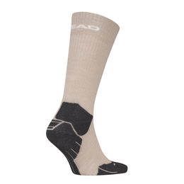 Head Damen Wandersocken "Head HIKING WARM LONG CREW 1P", Gr. 43, grau, Obermaterial: 43% Polyamid, 37% Wolle, 18% Polyester, 2% Elasthan, Socken,