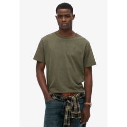 Superdry Herren Rundhalsshirt "ESSENTIALS RELAXED TEE", gr&uuml;n, Gr. XL, unifarben, Single Jersey, Obermaterial: 100% Baumwolle, Shirts, Relaxed Fit,