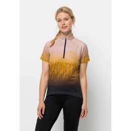 Funktionsshirt Jack Wolfskin "MOROBBIA HZ PRINT T W", Damen, Gr. L (42/44), rosa (rose, smoke), OBERSTOFF 100% POLYESTER FUTTER 100% POLYESTER, Shirts Funktionsshirt