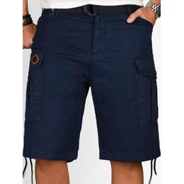 Herren Cargoshorts "ASLeon", blau, Gr. 31, Alessandro Salvarini, 98% Baumwolle, 2% Elasthan, Hosen, inklusive passendem G&uuml;rtel