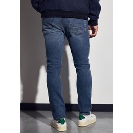 Street One MEN Herren Slim-fit-Jeans, blau, Gr. 38, unifarben, Jeans, 98% Baumwolle, 2% Elasthan, Jeans, 5-Pocket-Style