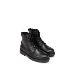 Marc O'Polo MARC O'POLO Herren Schnürstiefelette "RONY", Gr. 43, schwarz, Glattleder, unifarben, Schuhe, Schnürboots, Stiefelette mit Memory Foam-Ausstattung