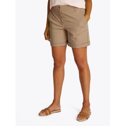 Tommy Hilfiger Damen Chinoshorts "CO BLEND GMD CHINO SHORT", beige, Gr. 36, unifarben, Web, Obermaterial: 65% Baumwolle, 33% Lyocell, 2% Elasthan,