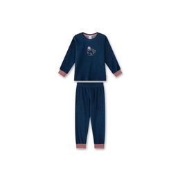 Sanetta M&auml;dchen Schlafanzug "Pyjama", Gr. 104, blau, Obermaterial: 80% Baumwolle CO. 20% Polyester PES., Homewear-Sets