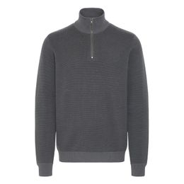 Blend Herren Troyer "Troyer BHBAAL HALF ZIPP KNIT"iron gate, Gr. XXL, Obermaterial: 70% Baumwolle CO. 30% Nylon NY., Pullover