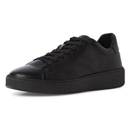Damen Sneaker, MARCO TOZZI by GMK, Gr. 46, schwarz, Leder, unifarben, Schuhe, Freizeitschuh, Halbschuh, Schn&uuml;rschuh mit Ziern&auml;hten