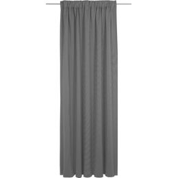 Vorhang Adam, B:142cm H:245cm, schwarz, Jacquard, Baumwolle, Wohnzimmer, Gardinen, "Uni Collection light", aus 100% Bio-Baumwolle