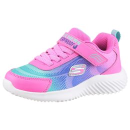 Skechers M&auml;dchen Sneaker "BOUNDER", Gr. 30, rosa, Lederimitat, kontrastfarbene Details, Schuhe, Freizeitschuh, wasserabweisend, Gr&ouml;&szlig;enschablone zum
