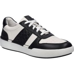 Josef Seibel Damen Sneaker "Claire 27, schwarz-weiss", Gr. 38, schwarz, Obermaterial: 100% Rindsleder Leather cow., Schuhe