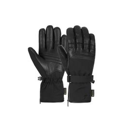 Reusch Damen Skihandschuhe "Ethan GORE-TEX", schwarz, Gr. 8, mehrfarbig, 65% Polyester, 25% Ziegenleder, 5% Wolle, 5% Elasthan, Handschuhe, mit