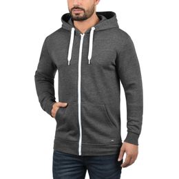 !Solid SOLID Herren Kapuzensweatjacke "Kapuzensweatjacke SDOlli", grau, Gr. L, Obermaterial: 80% Polyester PES. 20% Baumwolle CO., Sweatjacken