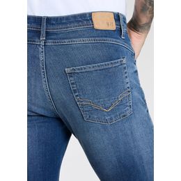 H.I.S. H.I.S Herren Straight-Jeans "NEW DALE", beige, Gr. 32, Denim/Jeans, Obermaterial: 99% Baumwolle, 1% Elasthan, Jeans, gerades Bein, mit Used-Effekten,