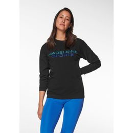 Madeleine Mode MADELEINE Damen Sweatshirt "Sweatshirt Sweatshirt aus Baumwoll-Stretch"schwarz, Gr. 38, Obermaterial: 95% Baumwolle CO. 5% Elasthan EL., Sweatshirts