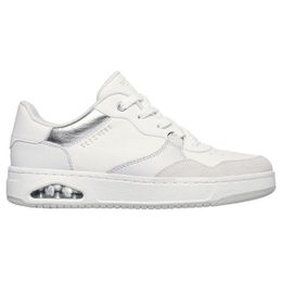 Skechers Damen Sneaker "UNO CTL", Gr. 40, wei&szlig;, Lederimitat, Veloursleder, Schuhe, Retro Sneaker, Schn&uuml;rschuh mit Materialmix