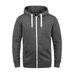 !Solid SOLID Herren Kapuzensweatjacke "Kapuzensweatjacke SDOlli", grau, Gr. L, Obermaterial: 80% Polyester PES. 20% Baumwolle CO., Sweatjacken