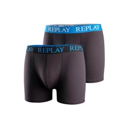 Replay Herren Boxershorts "Boxershort 2er Pack", Gr. S, schwarz, Obermaterial: 95% Baumwolle CO. 5% Elasthan EL., Unterhosen