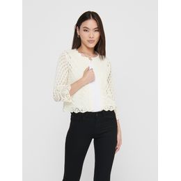 Jacqueline de Yong JDY Damen Strickjacke "JDYSUN 3/4 CROPPED CARDIGAN KNT NOOS", gelb, Gr. M, unifarben, Strick, Obermaterial: 100% Polyacryl, Strickjacken